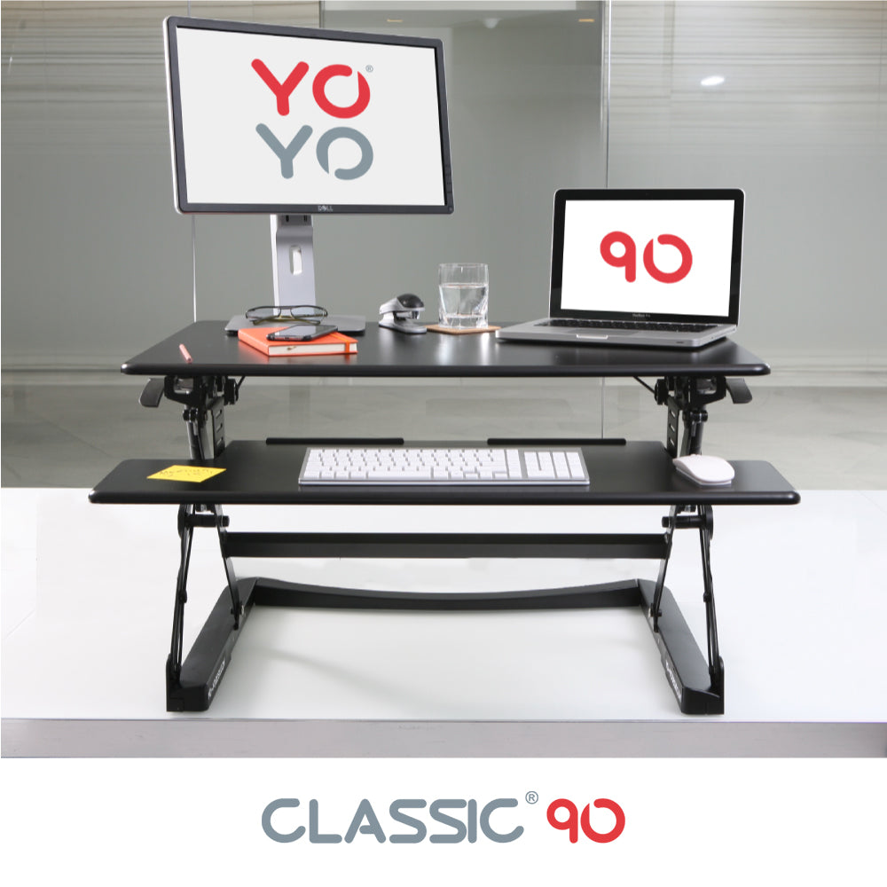 Yo-Yo DESK® 90 Standing Desk Converter, Desk Riser for Sit-Stand Working