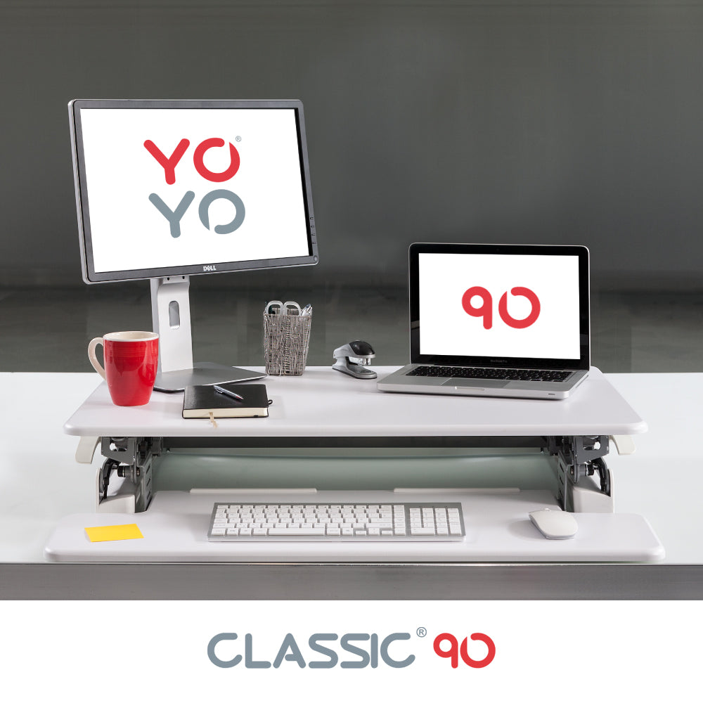 Yo-Yo DESK® 90 Standing Desk Converter, Desk Riser for Sit-Stand Working