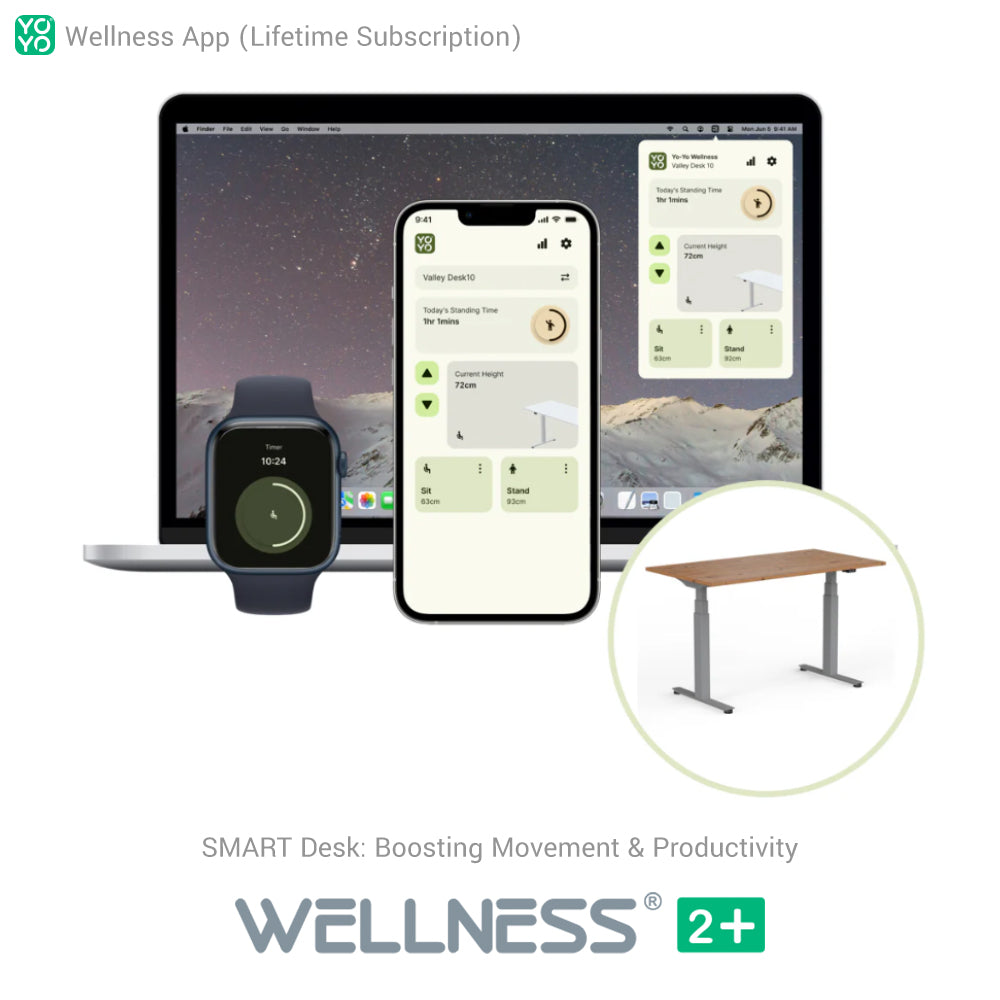 WELLNESS® 2+ SMART Desk | Sit-Stand Health | Yo-Yo WELLNESS®