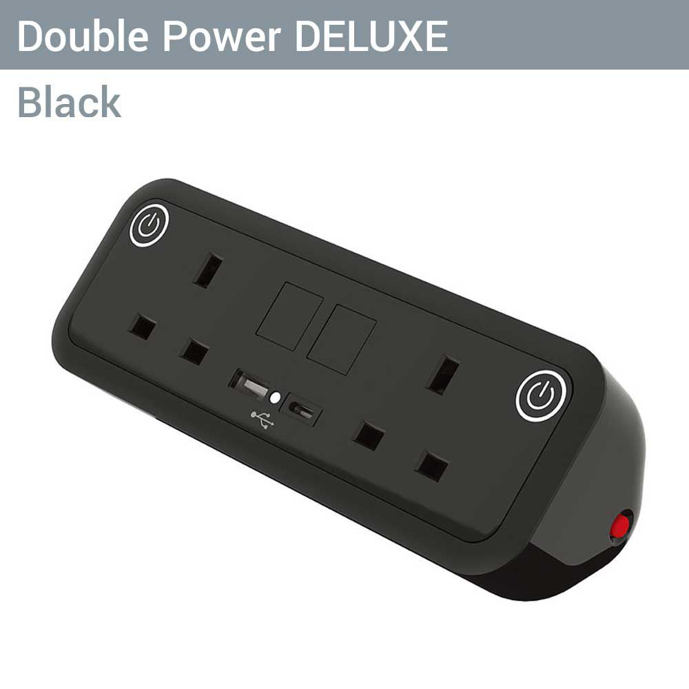 Double Power DELUXE USB-A & USB-C Desk Power Module | Yo-Yo DESK®