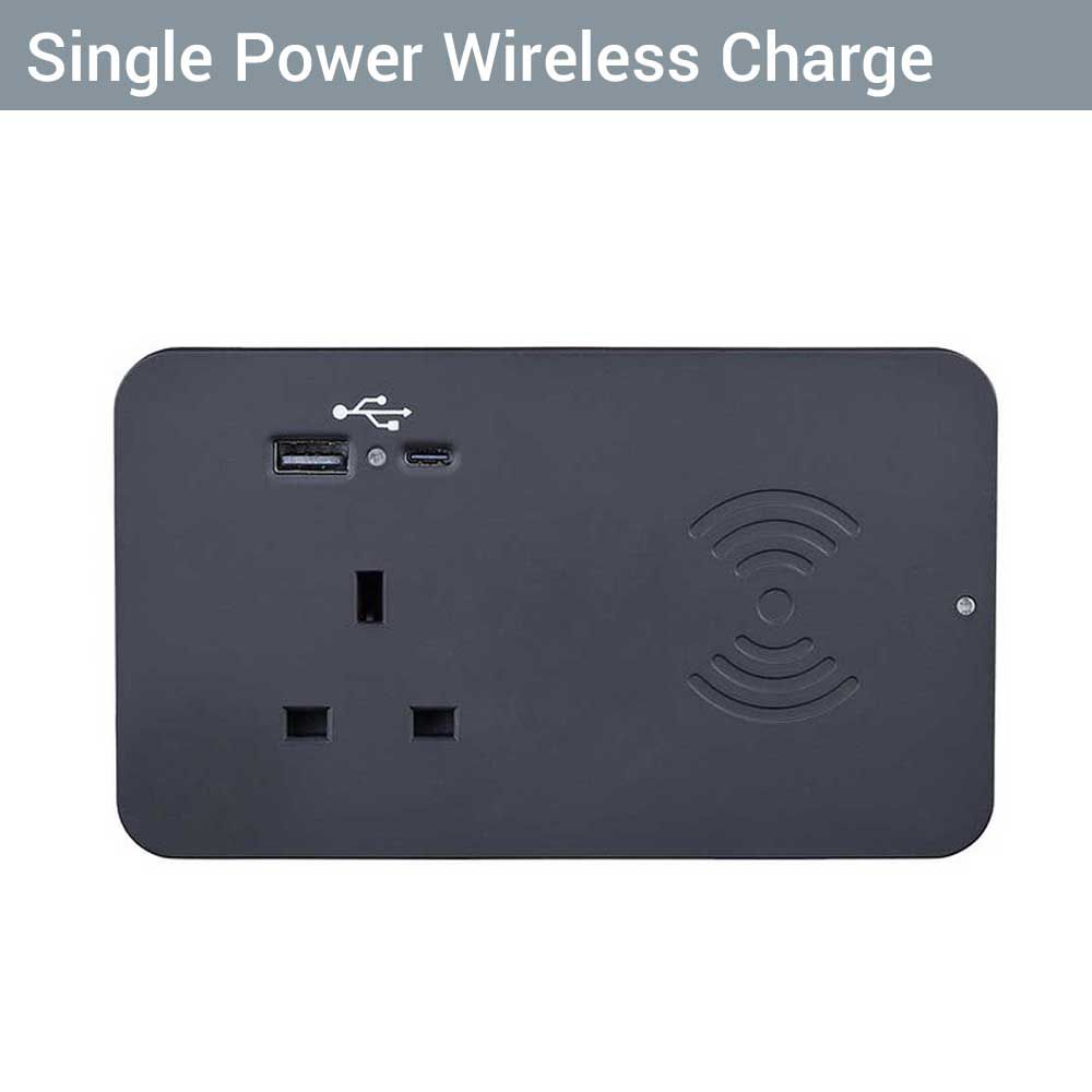 Single Power Wireless USB-A & USB-C Power Module | Yo-Yo DESK®